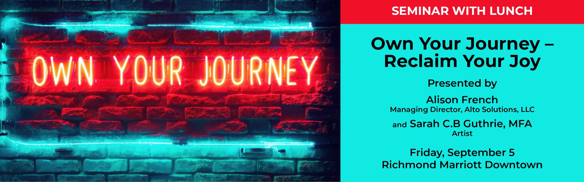 In Person Seminar: Own Your Journey – Reclaim Your Joy (Richmond)